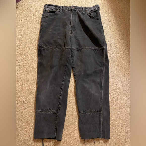 Dickies | Jeans | Rare Vintage Cropped Dickies Black Double Knee Jeans ...